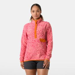 Strickfleece-Pullover Helly Hansen "MARIDALEN PRINTED FLEECE", Damen, Gr. XS, coral almond, Obermaterial: 100% Polyester, Pullover Strickfleece-Pullover, f&uuml;r Erwachsene, sportlicher Stil, f&uuml;r Alltag und Freizeit