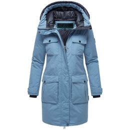 Winterjacke Navahoo "Winterjacke Eissturm 14", Damen, Gr. 3XL, blau (powder blau), Obermaterial: 100% Polyester PES. Obermaterial: 100% Polyester PES. Futter: 100% Polyester PES. 100% Polyester PES., Jacken Winterjacke