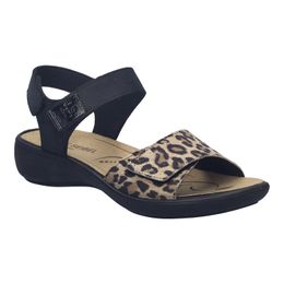 Sandale Josef Seibel "Ibiza 13, leopard-kombi", Damen, Gr. 41, beige (leopard, kombi), Obermaterial: 100% Rindsleder Leather cow., Schuhe Sandale