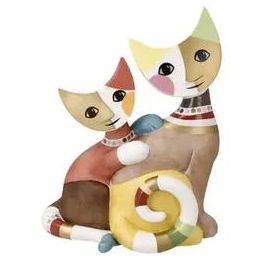 Dekofigur Goebel "Rosina Wachtmeister - Katzen Noemi e Taddeo", bunt, B:7,5cm H:16,5cm T:12,5cm, Biskuitporzellan, Dekofiguren, Sammelfigur