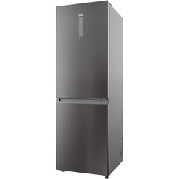 Haier K&uuml;hl-/Gefrierkombination, Energieeffizienz: C, silber (schwarz), B:59,5cm H:185cm T:66,7cm, K&uuml;hlschr&auml;nke, K&uuml;hl-/Gefrierkombination
