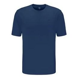T-Shirt Fynch-Hatton "Fynch-Hatton Basic T-Shirt", Herren, Gr. M (52), blau (dunkelblau), Single Jersey, Obermaterial: 100% Baumwolle, bestickt, unifarben, normal h&uuml;ftbedeckend, Rundhals, abgerundeter Saum, Shirts T-Shirt, Sommershirt in unifarben, mit Logostickerei