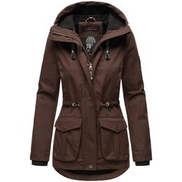 Outdoorjacke Marikoo "Marikoo Babetaa Princess Damen Winterjacke B931", Damen, Gr. XS, braun (schwarz choco), Obermaterial: 65% Polyester PES. 35% Baumwolle CO., Jacken Outdoorjacke