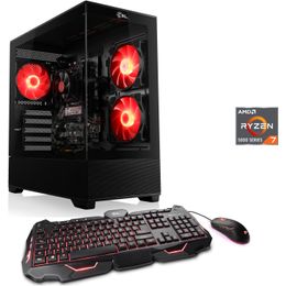 CSL Gaming-PC "AeroVision V24301", schwarz, Microsoft Windows 11 Home (64 Bit), 16 GB RAM 500 GB SSD, Desktop-PCs, Gaming-PC
