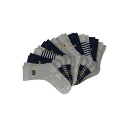 Kurzsocken Schiesser "Socken Legwear Kids 10P 10er Pack", Jungen, Gr. 23-26, grau, Obermaterial: 75% Baumwolle CO. 24% Polyamid PA. 1% Elasthan EL., Socken Kurzsocken