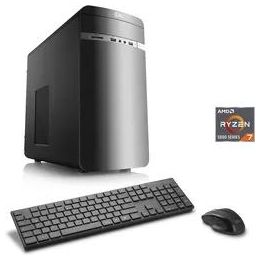 CSL Gaming-PC "Sprint V28514", grau (anthrazit), Microsoft Windows 11 Home (64 Bit), 16 GB RAM 1.000 GB SSD, Desktop-PCs