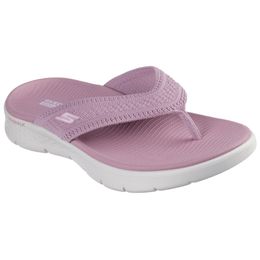 Zehentrenner Skechers "GO WALK FLEX SANDAL", Damen, Gr. 41, lila (mauve), Textil, Strukturmuster, unifarben, Schuhe Zehentrenner, Badeschuh, Strandschuh, Sommerschuh mit Goga Mat Fu&szlig;bett