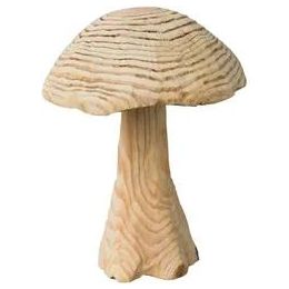 Dekoobjekt CREATIV DECO "Pilz, Weihnachtsdeko", beige (natur), H:28cm &Oslash;:20cm, Holzwerkstoff, Dekofiguren, aus Tannenholz gefertigt