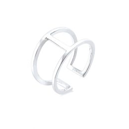 Silberring Elli "Ring Silberring Offen Geo Trend 925 Silber", silber, Fingerringe, Damen, Silber 925 (Sterlingsilber), Silberring