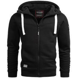 Kapuzensweatjacke Alessandro Salvarini "A. Salvarini Herren Sweatjacke AS123", Herren, Gr. S, schwarz, Obermaterial: 80% Baumwolle CO. 20% Polyester PES., Sweatjacken Kapuzensweatjacke