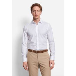 Businesshemd OLYMP "OLYMP No. Six 24/Seven, super slim, Modern Kent", Herren, Gr. 36, Normaler Arm, wei&szlig;, 64% Baumwolle, 27% Polyester, 9% Elasthan, Hemden