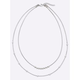 Collier Heine, Damen, Gr. N-Groesse, Metall, silber (silberfarben), Halsketten Collier