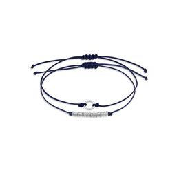 Armketten Set Elli "Armband Beads Kreis Nylon 2er Set 925 Sterling Silber" Gr. 160, silber, Armb&auml;nder, Damen, Silber 925 (Sterlingsilber), Armketten Set