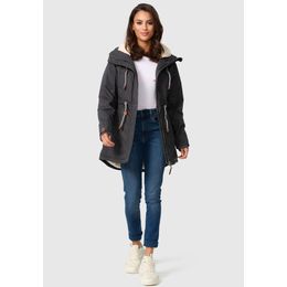Winterjacke Navahoo "Navahoo Ireliaa Damen Jacke B991", Damen, Gr. L, grau (anthrazit), Obermaterial: 100% Baumwolle CO., Jacken Winterjacke