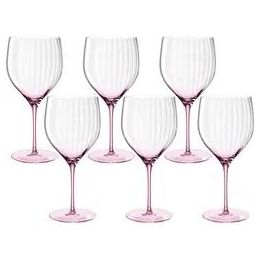 Cocktailglas Leonardo "POESIA", rosa (rose), H:23cm &Oslash;:10,7cm, Kristallglas, Trinkgef&auml;&szlig;e, Cocktailglas, 750 ml, 6-teilig