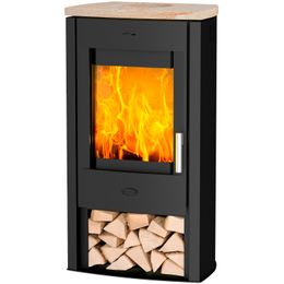 Kaminofen FIREPLACE "Tuvalu Sandstein Top", schwarz, Kamin&ouml;fen, Kaminofen