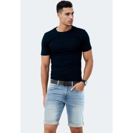 Shorts INDICODE "INDICODE Inkadeu 70800GB Herren Shorts B797", Herren, Gr. M, Einheitsgr&ouml;&szlig;e, blau (blau wash), Obermaterial: 98% Baumwolle CO. 2% Elasthan EL., Hosen Shorts