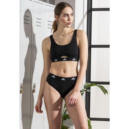 Bralette adidas Sportswear "Active Comfort", Damen, Gr. XS, N-Gr, schwarz (000, schwarz), Single Jersey, Obermaterial: 95% Baumwolle, 5% Elasthan, unifarben, Basic, BHs Bralette, ohne B&uuml;gel, tiefer R&uuml;cken- und Rundhals-Ausschnitt