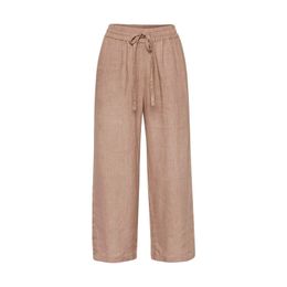 2-in-1-Hose GOLDNER "Kurzgr&ouml;&szlig;e Leinenhose", Damen, Gr. 27, K-Gr, beige (macchiato, melange), Obermaterial: 100% Leinen LI., Hosen 2-in-1-Hose