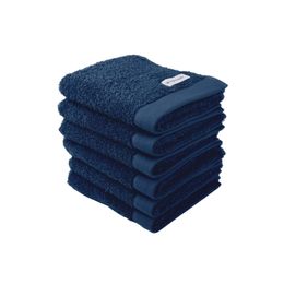 G&auml;stehandtuch Tom Tailor "G&auml;stetuch Color Bath Guest Towel 6er Pack" Gr. S, blau (dunkelblau), B:30cm, Obermaterial: 100% Baumwolle CO., Handt&uuml;cher, G&auml;stehandtuch