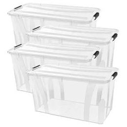 siena GARDEN Aufbewahrungsbox SIENA HOME "Anzio", transparent, B:38,5cm H:23cm T:51cm, Kunststoff, Aufbewahrungsboxen, Aufbewahrungsbox, Kunststoff, 100% recyclebar