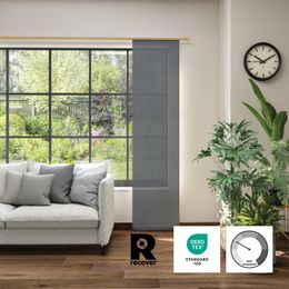 Neutex for you! Schiebegardine NEUTEX FOR YOU "Alora Eco" Gr. 1, grau (anthrazit), B:60cm H:245cm, Baumwolle, Polyester, Gardinen