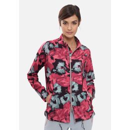 Madeleine Mode Outdoorjacke MADELEINE "Jacke Sportive Jacke mit Blumenprint", Damen, Gr. 36, rosa (eisrose, multicolor), Obermaterial: 92% Polyester PES. 8% Elasthan EL., Modern, Jacken Outdoorjacke