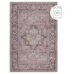 Teppich FLAIR RUGS "Windsor", rosa, B:80cm H:4mm L:150cm, Kunstfaser, Teppiche, Teppich, Waschbarer Teppich
