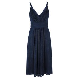 Abendkleid Vera Mont "Abendkleid im Glitzer-Look", Damen, Gr. 32, EURO, blau (night sky), 100% Polyester PES., Kleider Abendkleid