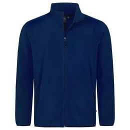 Fleecejacke DEPROC ACTIVE "KIRKVALE II MEN", Herren, Gr. S, blau (dunkelblau), 100% Polyester, bequem, gerader Abschluss mit Gummizug, Jacken Fleecejacke, weiche Fleecejacke in traditioneller Optik