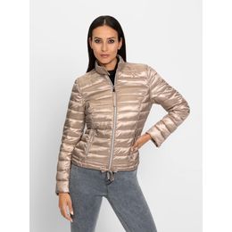 Steppjacke Heine, Damen, Gr. 48, beige, 55% Polyester, 45% Polyamid, Wattierung:100% Polyester, unifarben, Jacken Steppjacke