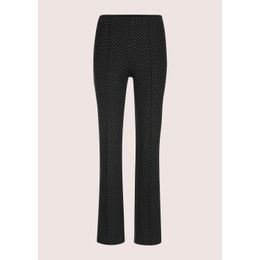 Madeleine Mode Leggings MADELEINE "Jerseyhose Glitzer Jerseyhose mit weitem Bein", Damen, Gr. 21, K-Gr, schwarz (schwarz, silberfarben), Obermaterial: 64% Viskose CV. 31% Polyamid PA. 5% Elasthan EL., Hosen Leggings