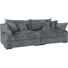 Big-Sofa Home Affaire "Casa, Breite 247 cm", dunkelgrau, B:247cm T:123cm, 100% Polyester, Sofas, Big-Sofa, Mega-Sofa, Cord oder Chenille-Struktur w&auml;hlbar, mit Federkern