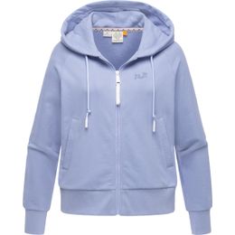 Kapuzensweatjacke Ragwear "Sweatjacke Taila", Damen, Gr. 4XL, blau, Obermaterial: 70% Baumwolle CO. 30% Polyester PES., Sweatjacken Kapuzensweatjacke