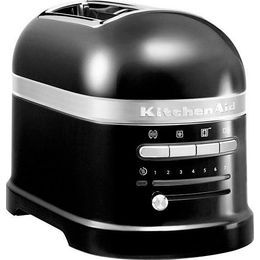 KitchenAid Toaster "Artisan 5KMT2204EOB ONYX BLACK", schwarz (onyx schwarz), B:18cm H:22,5cm T:33cm, Toaster, mit Sandwichzange, Toaster
