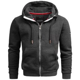 Sweatjacke Alessandro Salvarini "Alessandro Salvarini Herren Sweatjacke AS293", Herren, Gr. M, grau (dunkelgrau), Obermaterial: 65% Baumwolle CO. 35% Polyester PES., Sweatjacken Sweatjacke