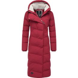 Wintermantel Ragwear "Wintermantel Pavla Long", Damen, Gr. M, rot (dunkelrot25), Obermaterial: 100% Polyester PES. Obermaterial: Futter: 100% Polyester PES. 100% Polyester PES., M&auml;ntel Wintermantel