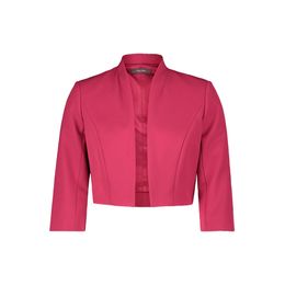 Jackenblazer Vera Mont "Blazer-Jacke ohne Verschluss", Damen, Gr. 48, lila (schwarz raspberry), Obermaterial: 95% Polyester PES. 5% Elasthan EL., Blazer Jackenblazer