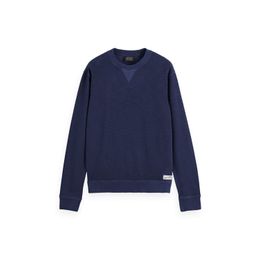 Scotch & Soda Sweatshirt SCOTCH & SODA "Sweatshirt Structured Sweatshirt", Herren, Gr. L, blau (dunkelblau), Obermaterial: 97% Baumwolle CO. 3% Polyester PES., Sweatshirts Sweatshirt