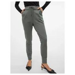V&eacute;ro Moda Jogger Pants VERO MODA "VMEVA MR LOOSE STRING PANT GA NOOS", Damen, Gr. XS (34), L&auml;nge 32, gr&uuml;n (balsam gr&uuml;n), Web, Obermaterial: 65% Viskose (LENZINGTM ECOVEROTM), 30% Nylon, 5% Elasthan, unifarben, loose fit 7/8-L&auml;nge, Hosen, hinten mit elastischem B&uuml;ndchen