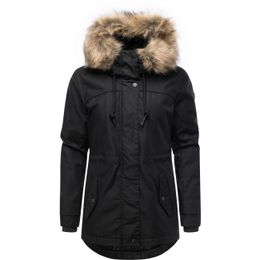 Winterjacke Ragwear "Winterjacke Tawny Short YOUMODO", Damen, Gr. XS, schwarz, Obermaterial: 65% Polyester PES. 35% Baumwolle CO. Obermaterial: Futter: 100% Polyester PES. 100% Polyester PES., Jacken Winterjacke