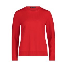 Rundhalspullover Betty Barclay "Basic-Strickpullover mit Rundhalsausschnitt", Damen, Gr. 36, rot (high risk rot), Obermaterial: 55% Viskose CV. 30% Polyester PES. 15% Polyamid PA., Pullover Rundhalspullover