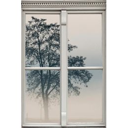 Wandsticker queence "Nebel", wei&szlig;, B:40cm H:60cm T:0,1cm, Wandtattoos, Wandsticker, Wandsticker, Wandbild, selbstklebend, 3D, Fenster