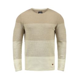 Rundhalspullover Blend "Rundhalspullover BHBenno", Herren, Gr. XXL, beige (beige braun), Obermaterial: 100% Baumwolle CO., Pullover Rundhalspullover