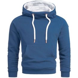 Kapuzenpullover Alessandro Salvarini "Alessandro Salvarini Herren Hoodie AS291", Herren, Gr. S, blau, Obermaterial: 65% Baumwolle CO. 35% Polyester PES., Sweatshirts Kapuzenpullover