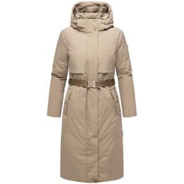 Wintermantel Navahoo "Wintermantel Waldbummler 14", Damen, Gr. L, grau (taupe grau), Obermaterial: 100% Polyester PES. Obermaterial: Futter: 100% Polyester PES. 100% Polyester PES., M&auml;ntel Wintermantel