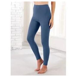 Leggings, Damen, Gr. 44, Normalgr&ouml;&szlig;en, blau (marine, marine, bedruckt), 95% Baumwolle, 5% Elasthan, Paisley, gemustert, mehrfarbig, unifarben, lang, Hosen Leggings