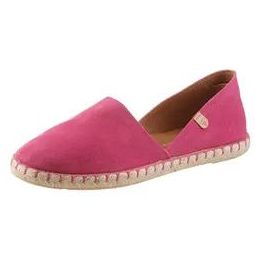 Espadrille VERBENAS "CARMEN SERRAJE", Damen, Gr. 38, pink (fuchsia), Veloursleder, Schuhe Espadrille, Schlupfschuh, Sommerschuh, Loafer mit typischem Jute-Rahmen