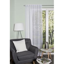 Gardine Home Wohnideen "DOLLY", wei&szlig;, B:140cm H:145cm, Voile, Polyester, Gardinen, Gardine, transparent