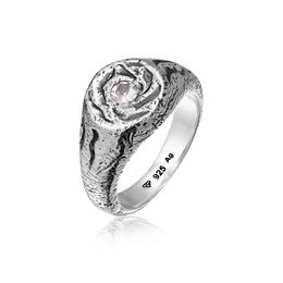 Siegelring HAZE & GLORY "Ring Siegelring Topas Wei&szlig; 925 Sterling Silber" Gr. 62, silber, Fingerringe, Herren, 62, ohne Stein, Silber 925 (Sterlingsilber), 11mm, Siegelring